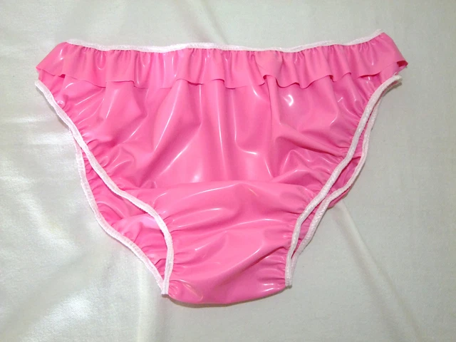 Rubber Briefs Pure Latex Pink Panties Pants Knickers Frilly Sissy Underwear £4400 Picclick Uk