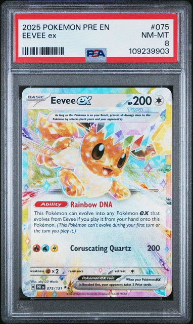 2025 POKEMON PRE En-Prismatic Evolutions #075 Eevee Ex Psa 8 £0.73 ...