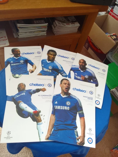 CHELSEA X 5 Champions League Home Football Programmes 2010/2011 All ...