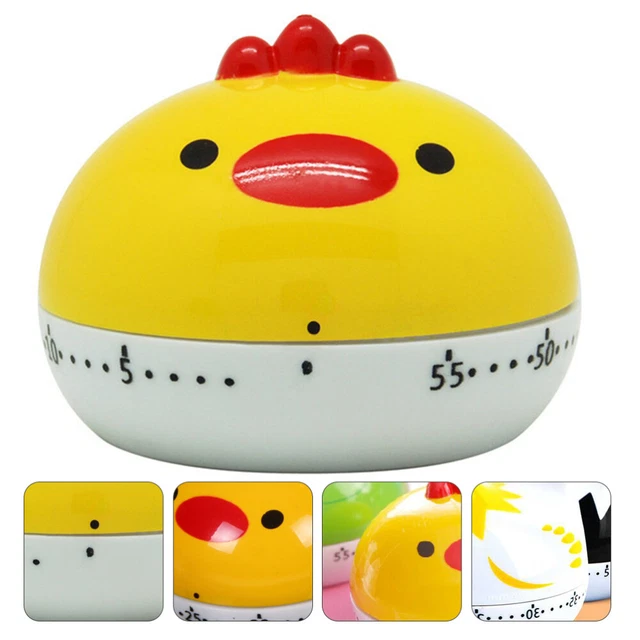 LITTLE YELLOW CHICKEN Timer Mechanical Timing Device Student Child £9. ...
