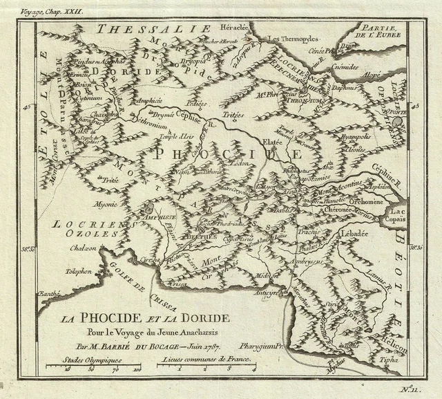 1787 BOCAGE MAPPA Di Phocis E Doris, Antico Grecia EUR 186,61 - PicClick IT