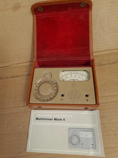 AVOMETER MULTIMINOR MK 4 + CASE AND BOOK TESTED SHOWN WORKING £18.26 ...