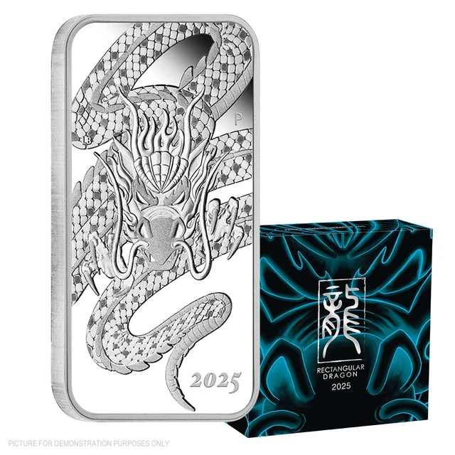 2025 PERTH MINT Dragon 1oz Silver Proof Rectangular Coin $156.00 ...