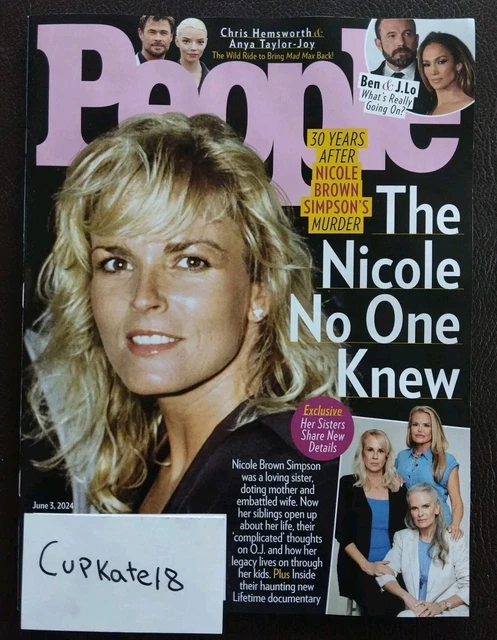 PEOPLE MAGAZINE JUNE 3 2024 Nicole Brown Simpson Cover Hemsworth New w ...