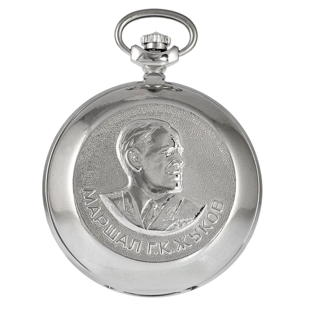 POCKET WATCH ZHUKOV Polished WW2 Molnija 3602 Russian Analog Watch ...