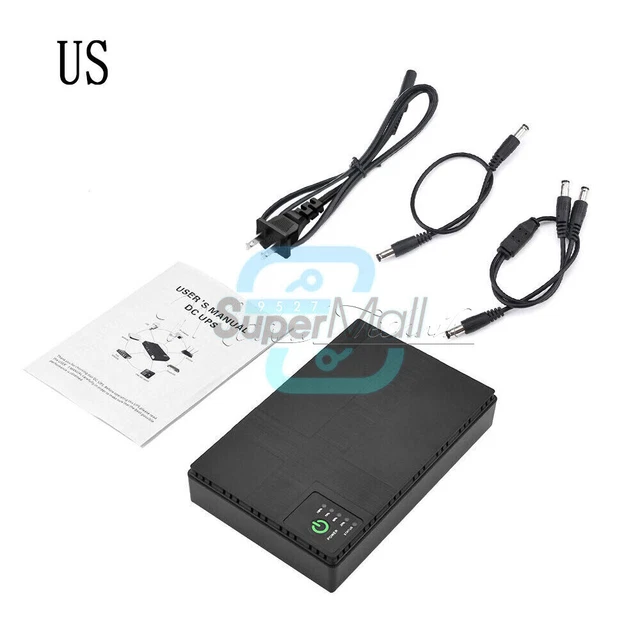 PORTABLE UPS 5V/9V/12V Uninterruptible Power Supply Battery Backup ...