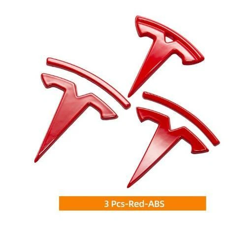 TESLA MODEL Y Car logo Emblem Sticker Front Back Steering Wheel Badge ...