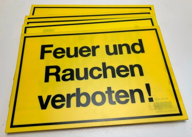 VERBOTS SCHILDER KONVOLUT Feuer Rauchen verboten Metafranc NOS Warn ...