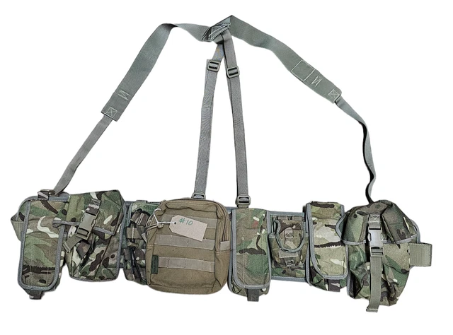 BRITISH ARMY ISSUE MTP Multicam Tactical Webbing Set Belt 8 Pouches ...