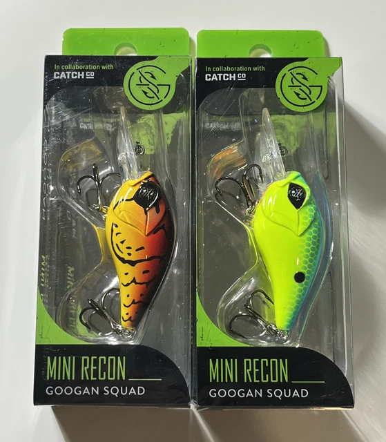 GOOGAN SQUAD MINI Recon - (LOT OF 2) Sriracha Craw & Chartreuse Blue ...