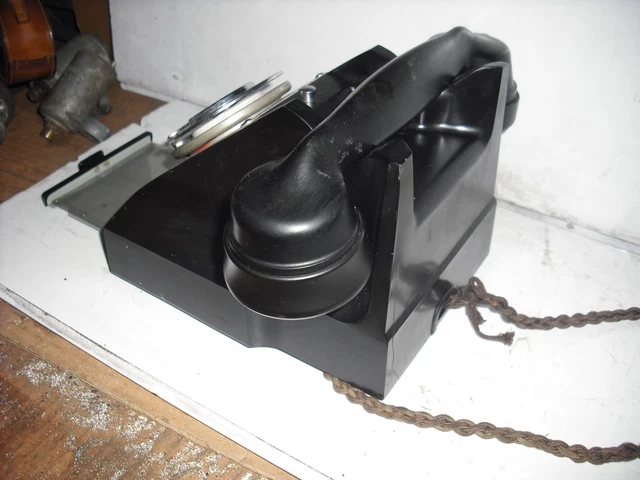 1950S BAKELITE ROTARY dial telephone with draw 312E £39.95 - PicClick UK