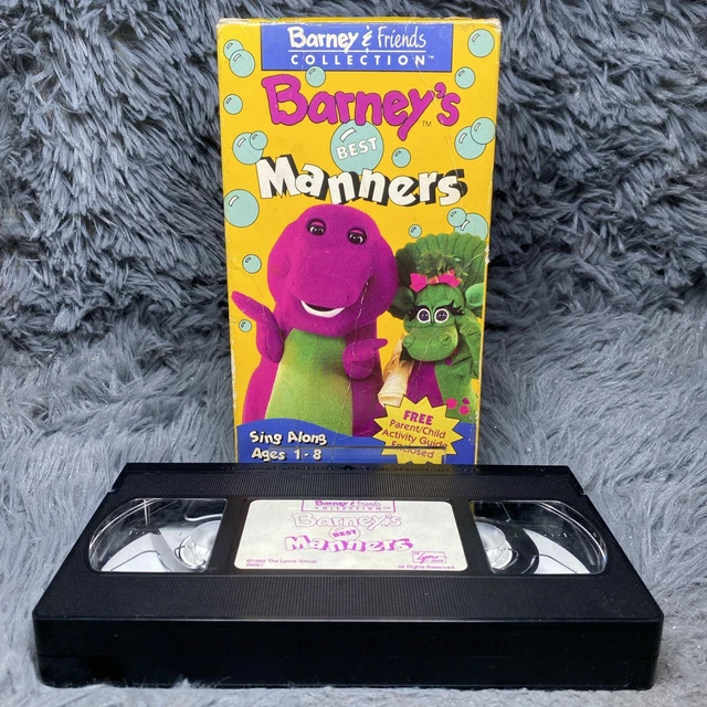 BARNEY & FRIENDS Barneys Best Manners VHS 1993 Baby Bop Lyons Sing ...