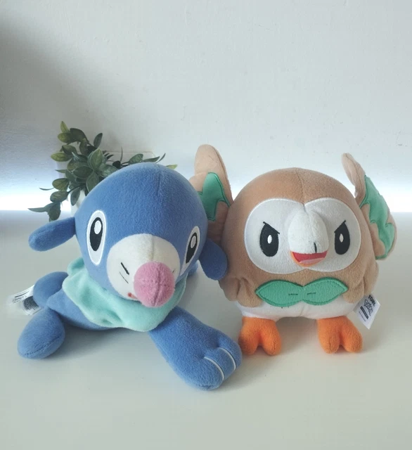 OFFICIAL POKEMON TOMY Rowlet 8" & Popplio 9" Plush Cuddly Toys £14.99 - PicClick UK