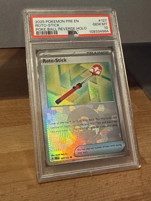 (POP 2) 2025 Pokemon Pre En - Poke Ball Reverse Holo Roto-Stick Psa 10 ...