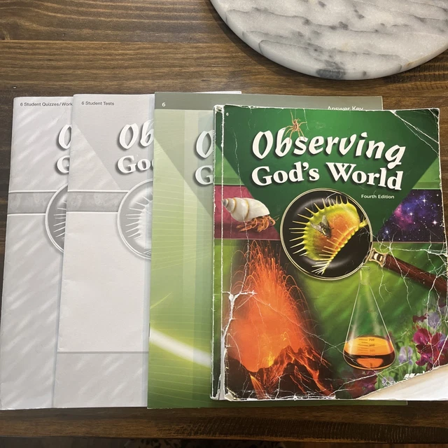 ABEKA 6TH GRADE Observing God’s World Science Fourth Ed. Student Bundle ...