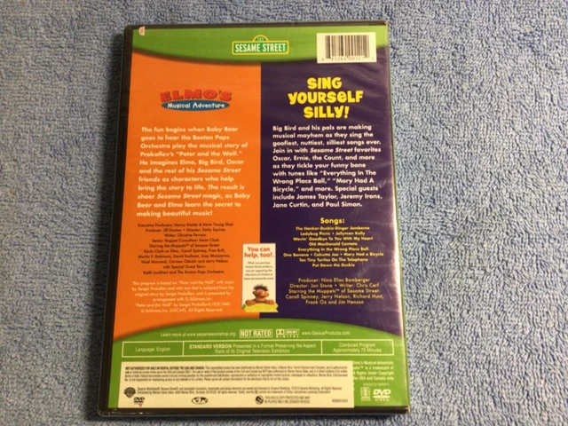 SESAME STREET SING Yourself Silly / Elmo's Musical Adventure (DVD) 2 ...