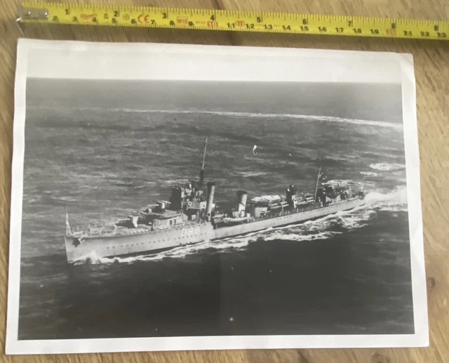 RARE REAL PHOTO March 1939 HMS WREN D88/I88 W Class Destroyer ROYAL ...