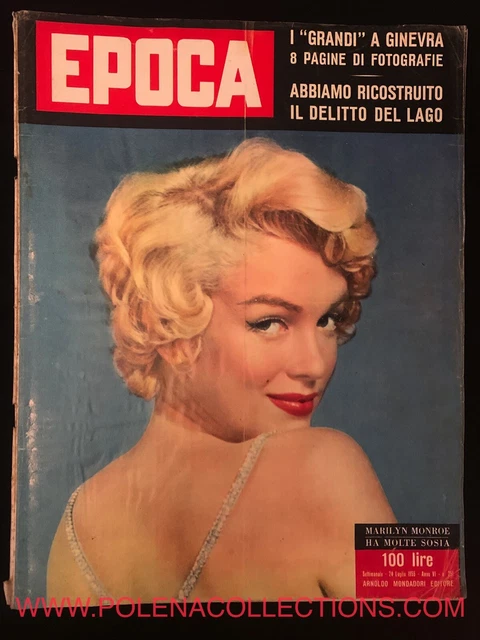 EPOCA N°251 1955 Marilyn Monroe Guzzi Galletto 192 Betty Fox Audrey Hepburn EUR 20,00 - PicClick IT