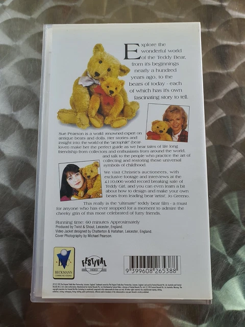 THE ORIGINAL TEDDY Bear Video VHS Video - Rare Documantry On Antique ...