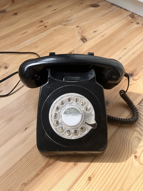 BLACK REPLICA DIAL Up Phone £15.00 - PicClick UK