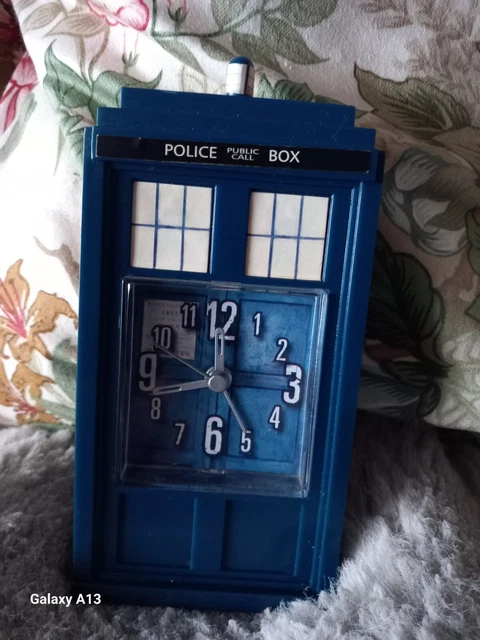 DR. WHO TARDIS Alarm Clock Approx 6" Battery Operated 1AA WORKING in ...