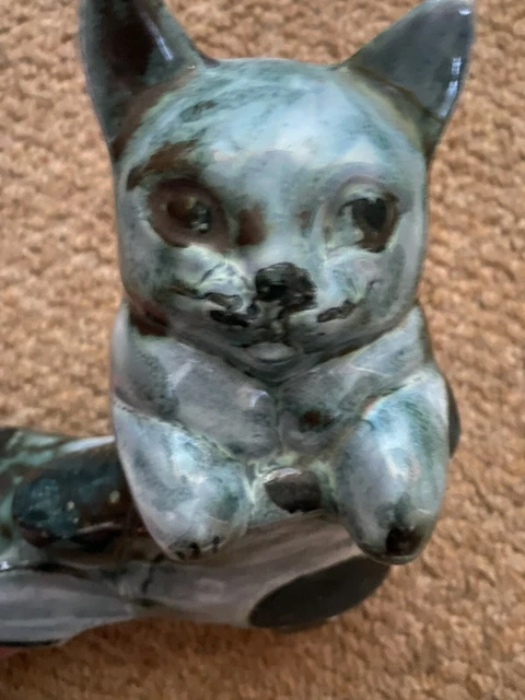 DAVID SHARP RYE Pottery vintage CAT collectible Money Box Piggy Bank ...