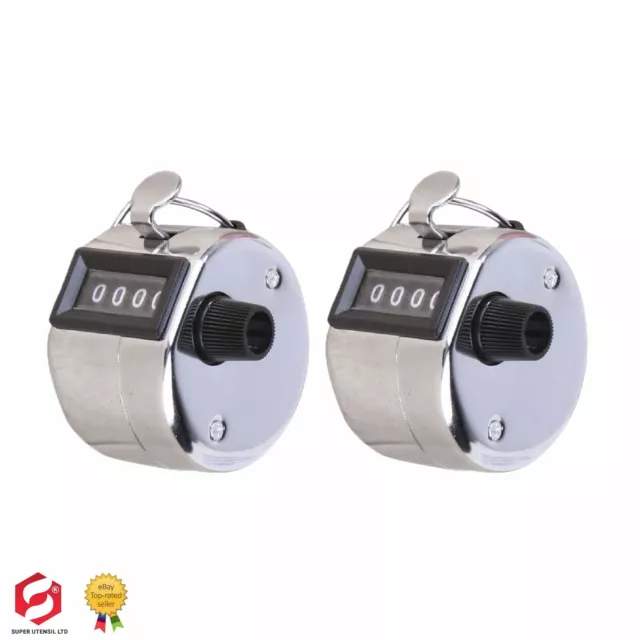 2X4 DIGIT COUNTING Manual Hand Tally Number Counter Mechanical Click ...