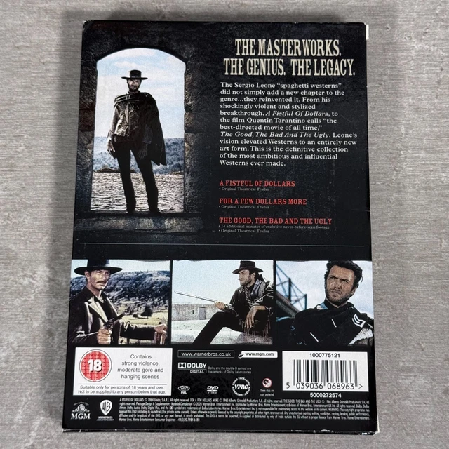 THE MAN WITH No Name Trilogy DVD Box Set Sergio Leone Collection Clint ...