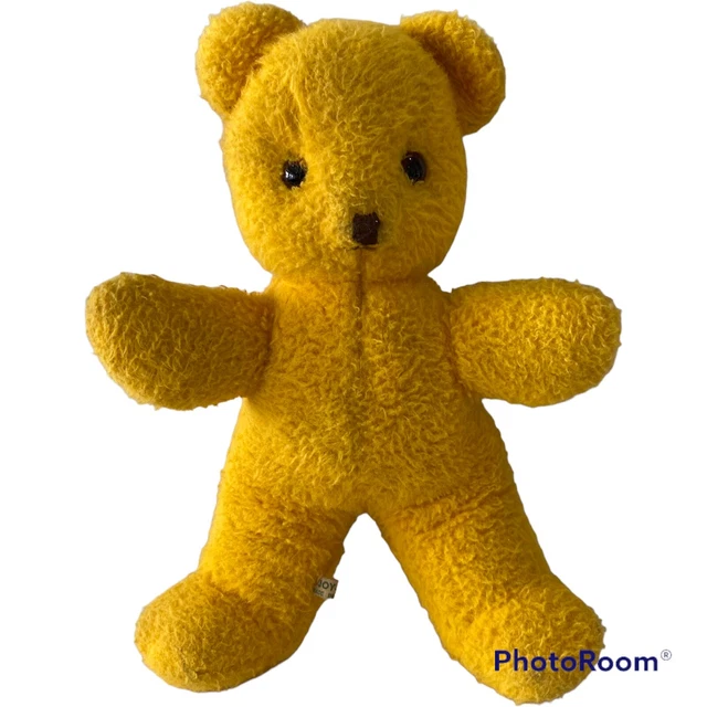 VINTAGE JOY TOYS Teddy Bear Yellow Gold Made In Australia 1960's Soft ...
