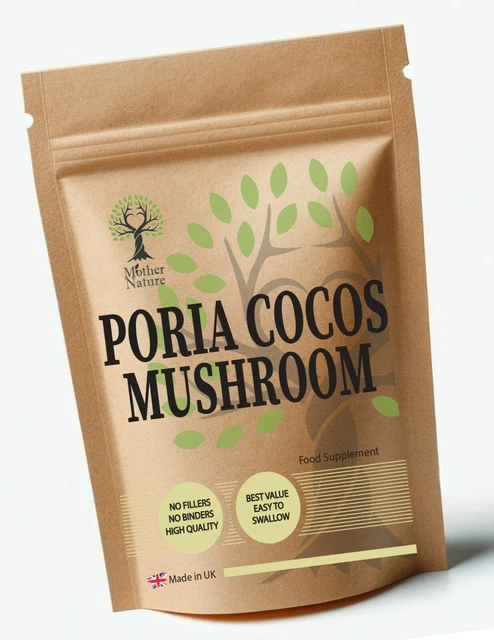 PORIA COCOS CAPSULES 500mg Clean Natural Mushroom Powder Best Vegan ...