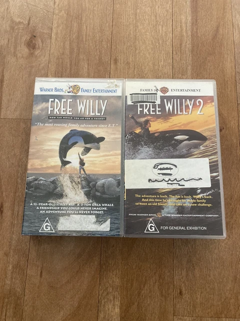 FREE WILLY AND Free Willy 2- VHS Movie - Video Tape £7.73 - PicClick UK
