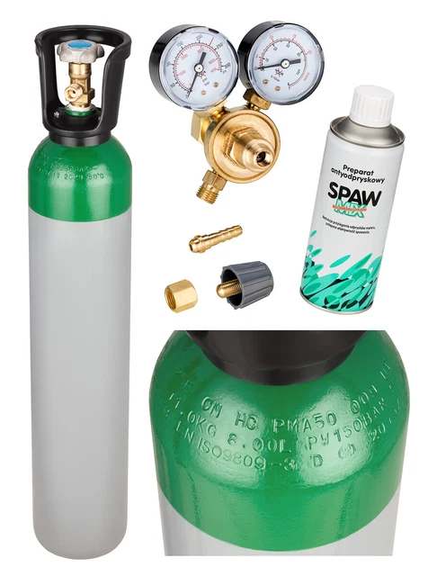 ARGÓN BOMBONA DE Gas Reductor 10l Soldadura MIG WIG TIG Spray Anti ...