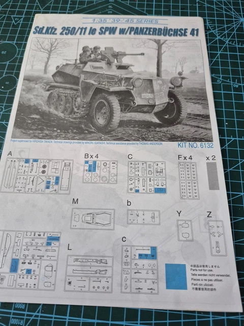 DRAGON 1:35 SD.KFZ. 250/11 le SPW w/Panzerbuchse 41 PLASTIC MODEL KIT ...