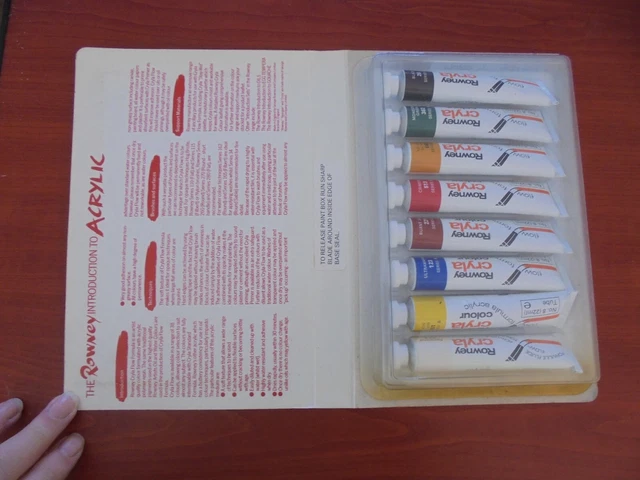 VINTAGE ROWNEY CRYLA Acrylic Paints - 8 x 22 ml tubes new £6.50 ...