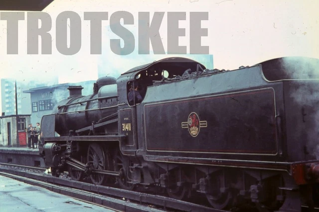35MM SLIDE BR British Railways Steam Loco 31411 Class N Waterloo 1966 ...
