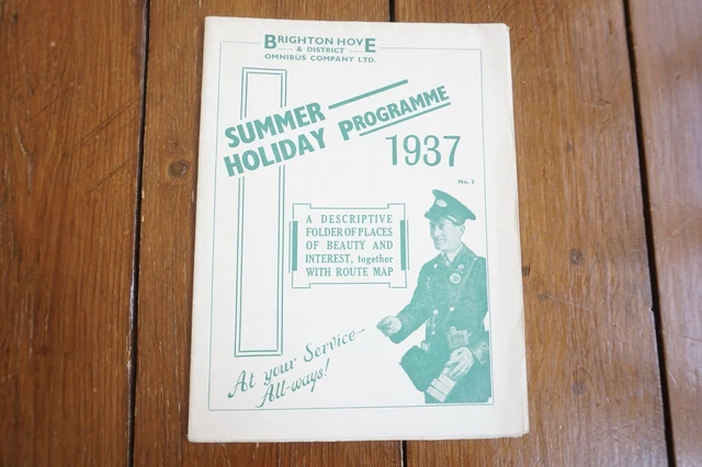 1937 BRIGHTON HOVE & District Route Map Bus Map £19.99 - PicClick UK