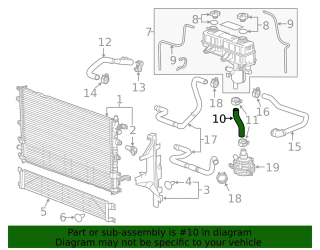 GENUINE GM DRIVE Motor Battery Coolant Pump Inlet Hose 20896061 $26.65 ...