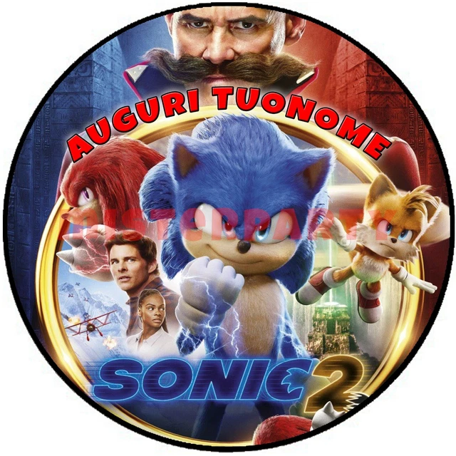 CIALDA - OSTIA per torte Sonic 2 tonda Formato grande A3 cm. 28 ...