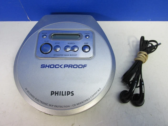 WORKING VINTAGE PHILIPS CD PLAYER AX2201 WALKMAN portable DISCMAN ...