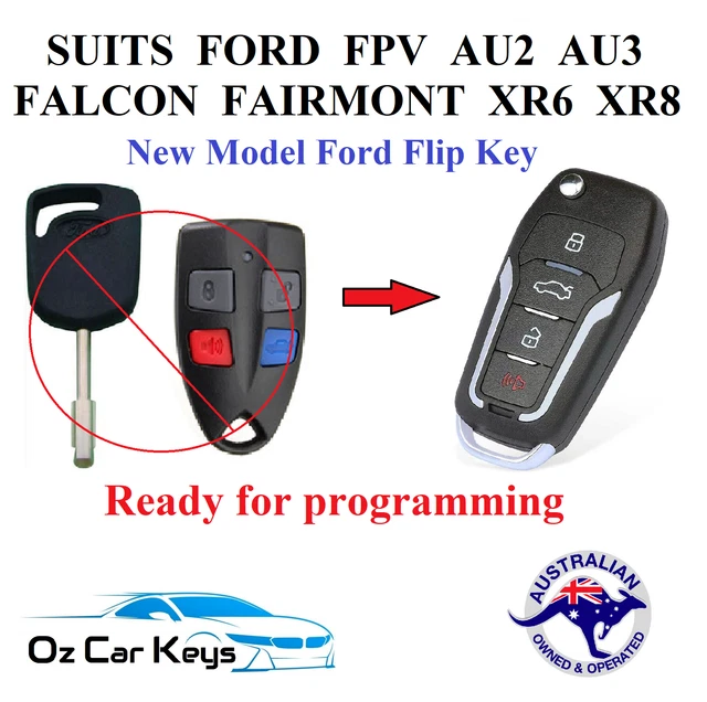 FORD AU2 AU3 FALCON FAIRMONT FPV XR6 XR8 car REMOTE FLIP KEY 1999 2000 ...