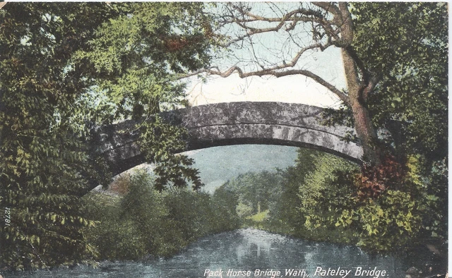 POSTCARD - PACK Horse Bridge Wath Pateley Bridge Yorkshire posted 1905 ...