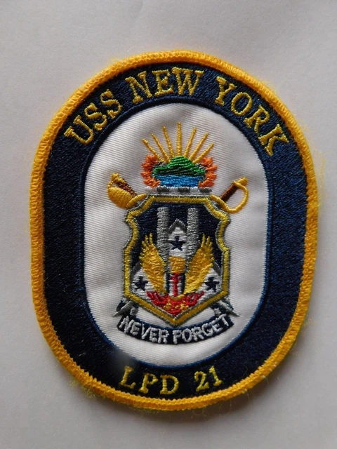 PATCH US NAVY USS NEW YORK / LPD 21 Amphibious Transport Dock / MARINE ...