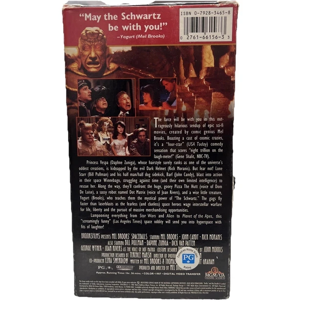 SPACE BALLS VHS Tape Tested John Candy Mel Brooks Rick Moranis Cult ...