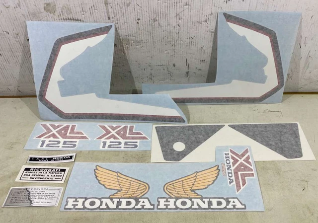 KIT AUTOCOLLANT LOGOS Réservoir + Capots Latéraux Honda XL 125 S 1982 ...