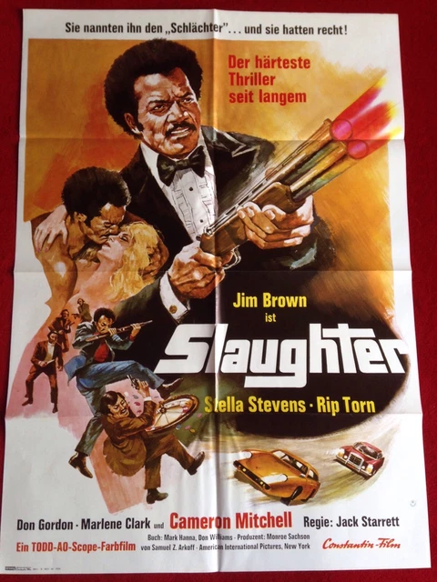 SLAUGHTER KINOPLAKAT POSTER A1 Jim Brown, Stella Stevens 1973 Rip Torn ...