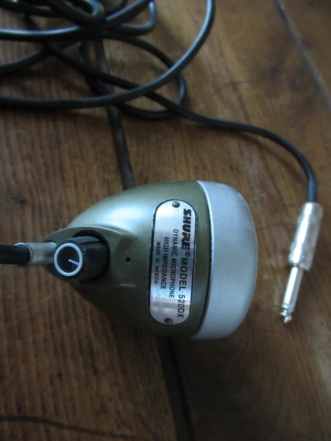 MICRO SHURE MODEL 520 DX Dynamic microphone High impedance Made in ...