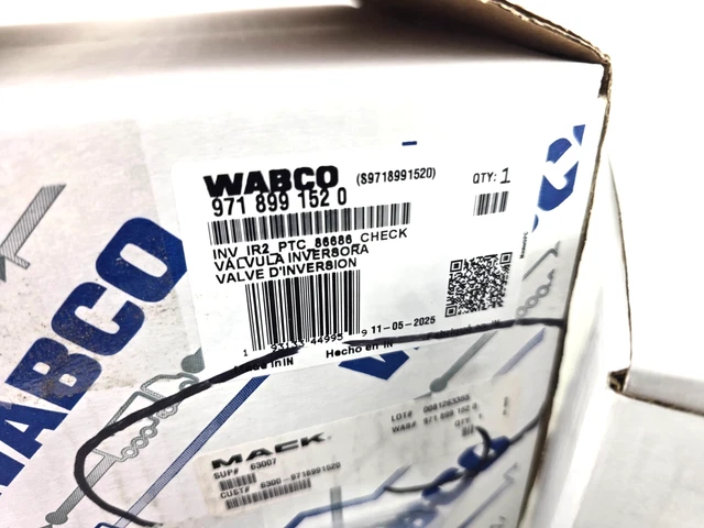 GENUINE WABCO MACK Volvo Inversion Air Relay Valve 9718991520 24828105 ...