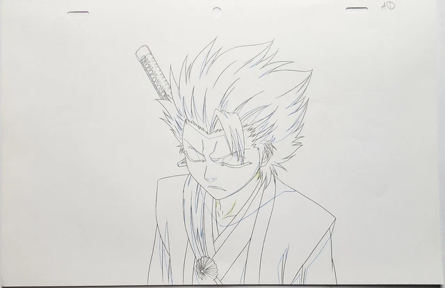 BLEACH ANIMATION CEL Production Drawing Douga Genga: Toshiro - 4818 EUR ...