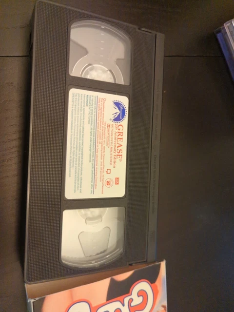GREASE VHS VCR Video Tape Movie John Travolta Olivia Newton John ...