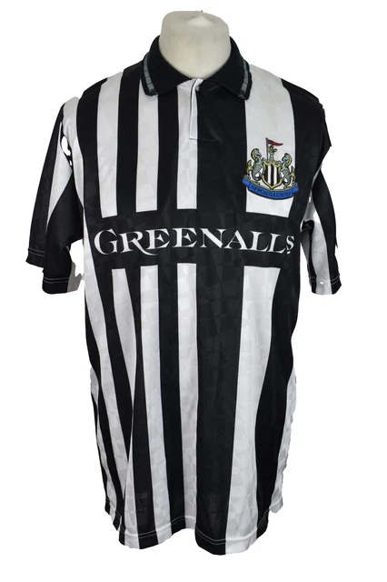SCORE DRAW NEWCASTLE United FC 1990 Home Football T-Shirt size L Mens ...